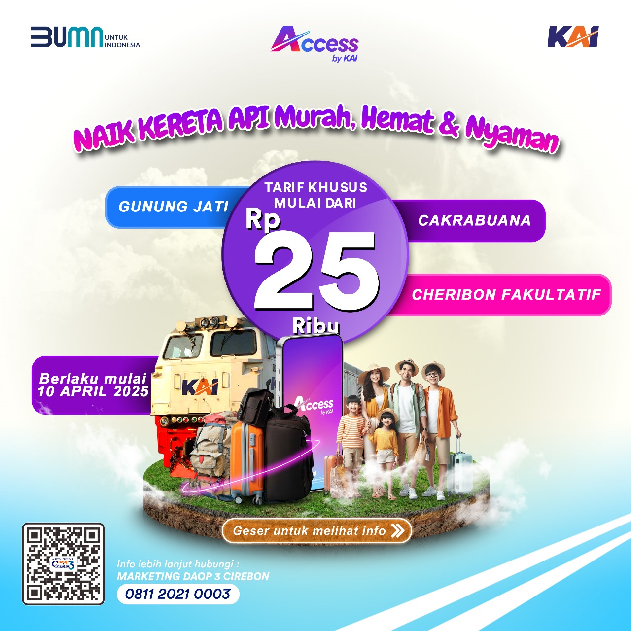 Kabar Gembira, Ada Tarif Khusus di KA Gunung Jati dan Cakrabuana Mulai 10 April 2025 - Gema Madani